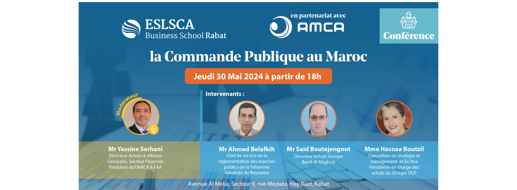 Conférence Achats : La Commande Publique au Maroc | ESLSCA